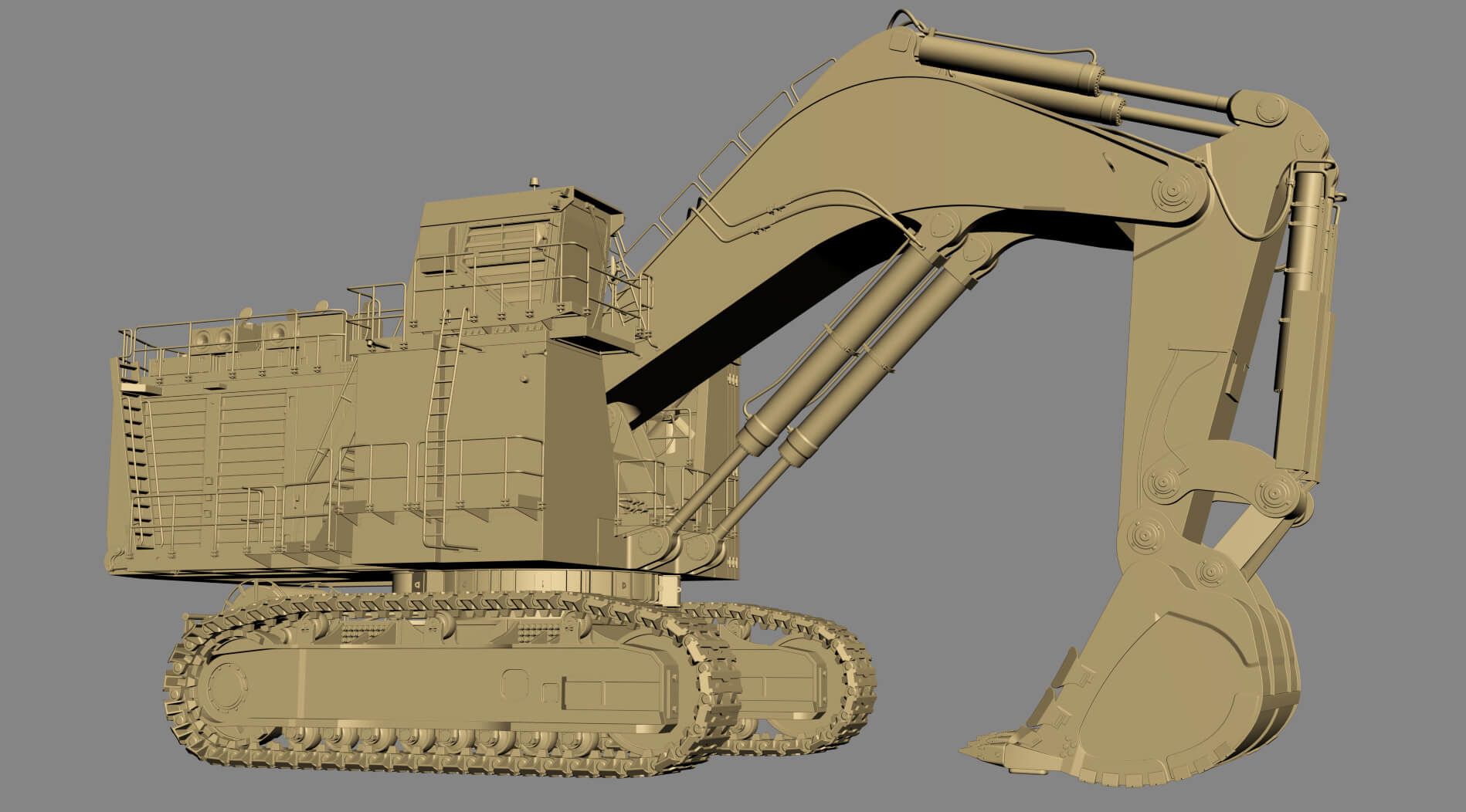 Mining Excavator Komatsu Pc8000-6 Backhoe 3D Model by modelspro