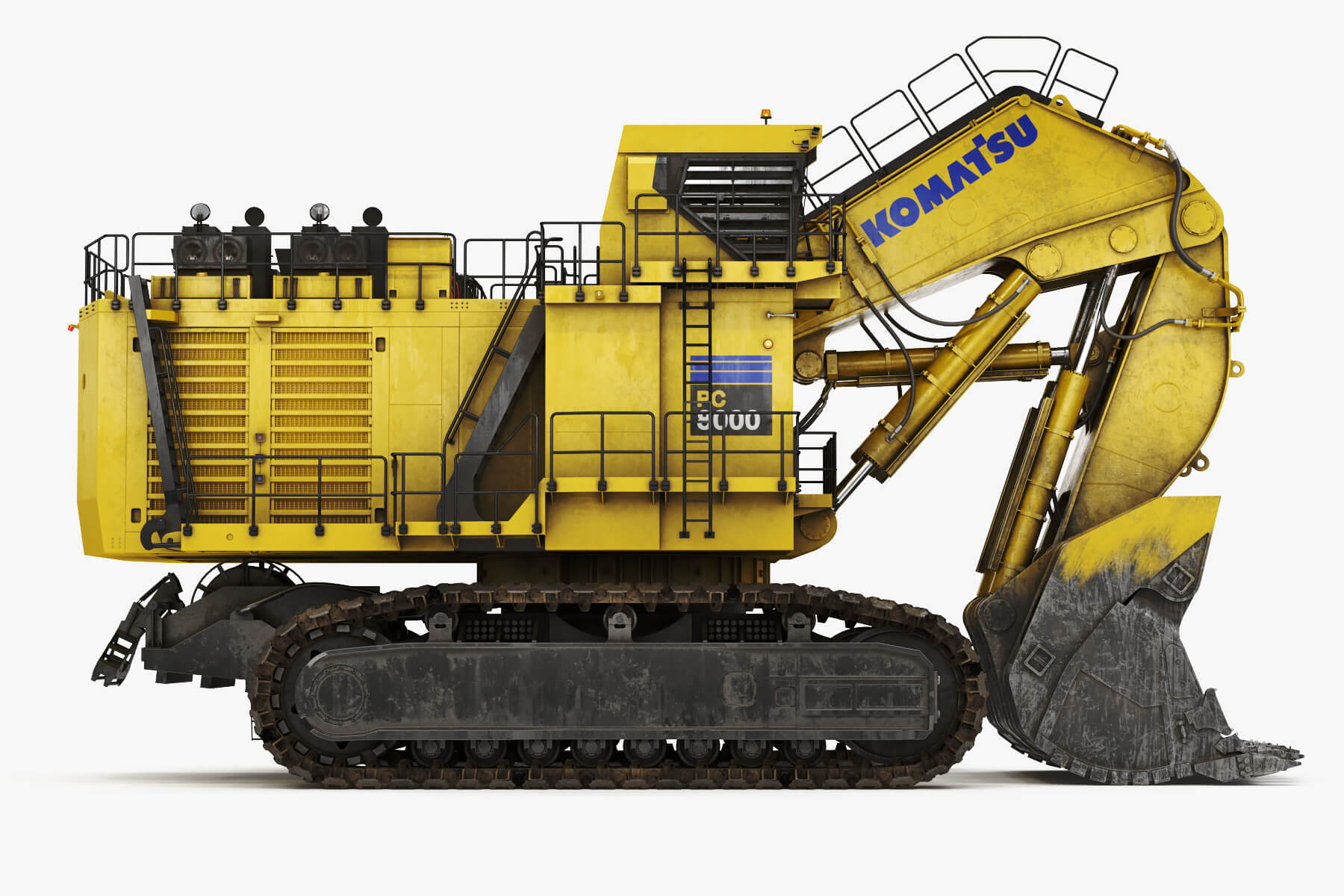 Mining Excavator Komatsu Pc8000-6 Loading Shovel 3D Model by modelspro