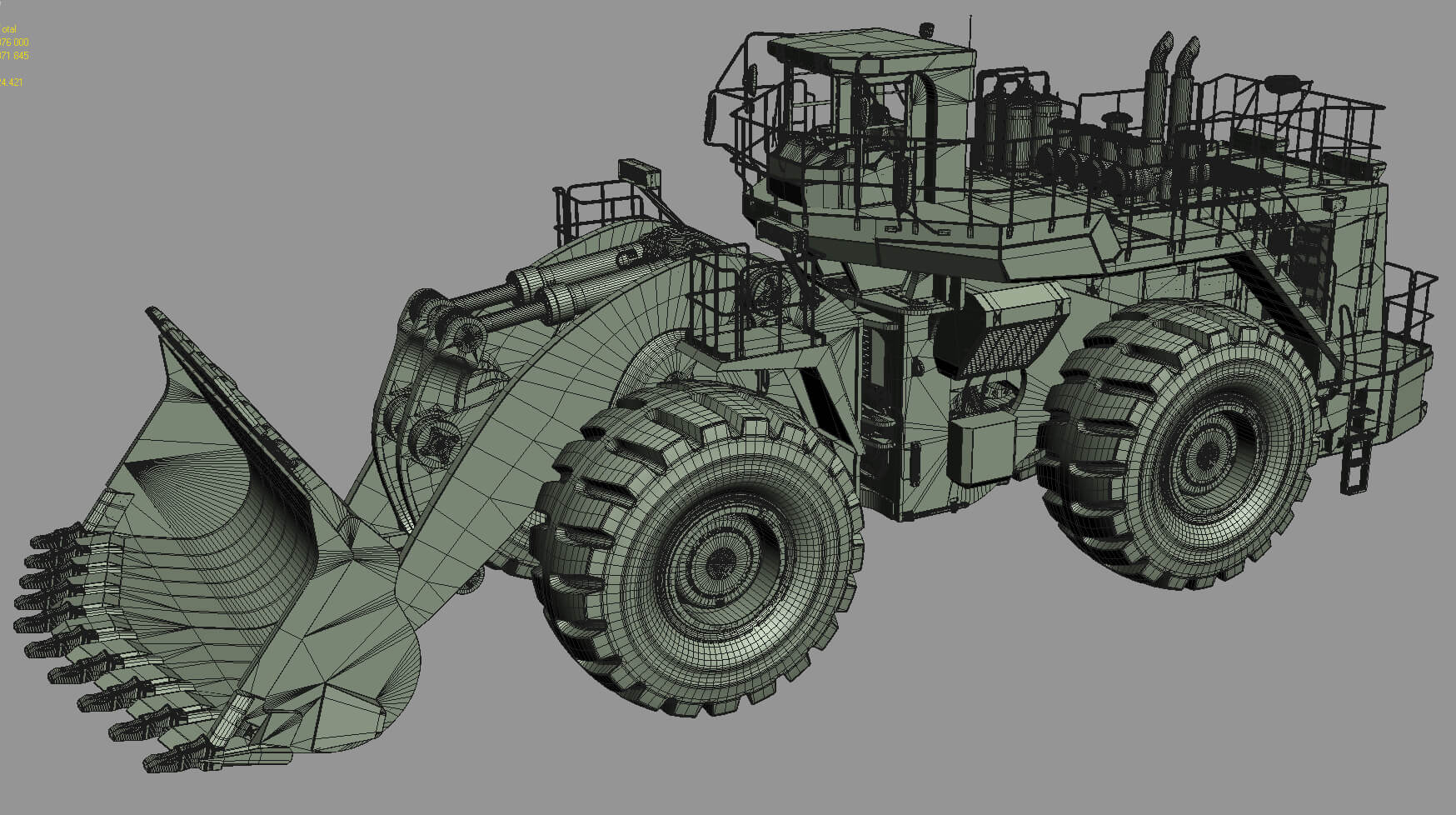 Mining Loader Komatsu Wa1200 - 3D Model by modelspro