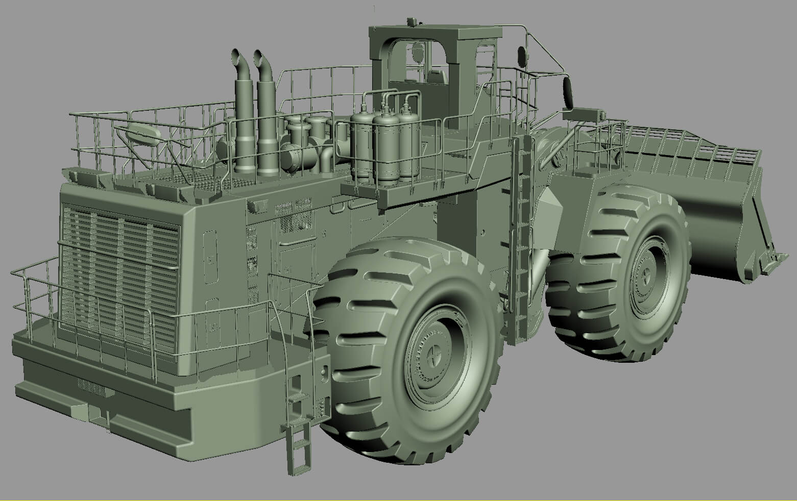 Mining Loader Komatsu Wa1200 - 3D Model by modelspro