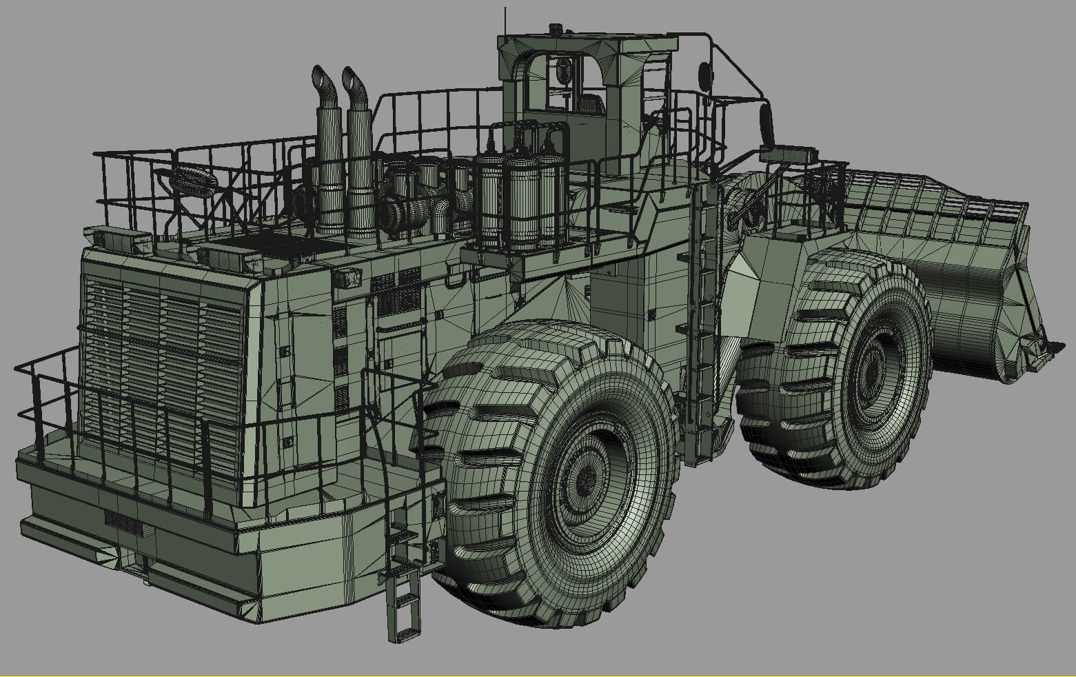 Mining Loader Komatsu Wa1200 - 3D Model by modelspro