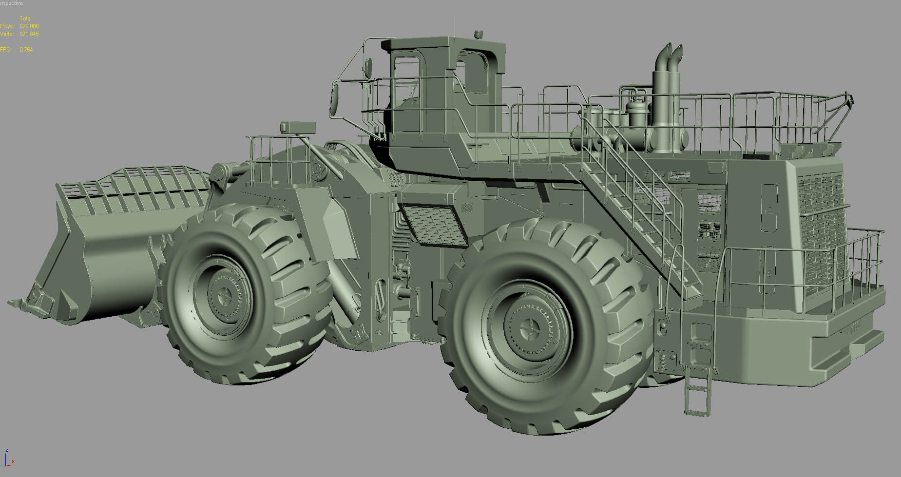 Mining Loader Komatsu Wa1200 - 3D Model by modelspro