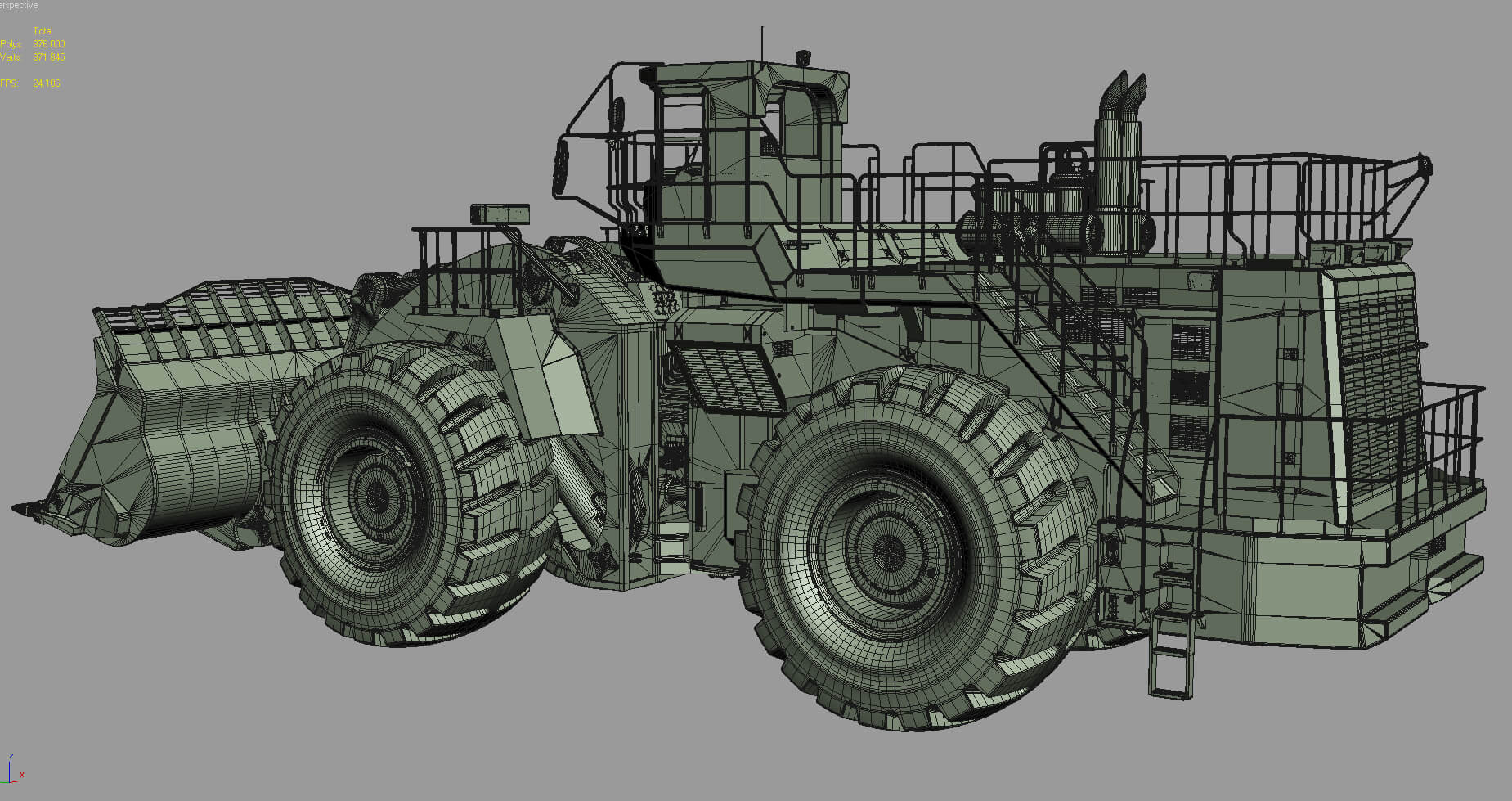 Mining Loader Komatsu Wa1200 - 3D Model by modelspro
