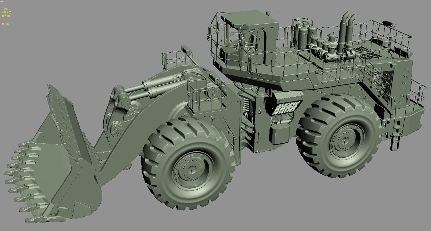 Mining Loader Komatsu Wa1200 - 3D Model by modelspro