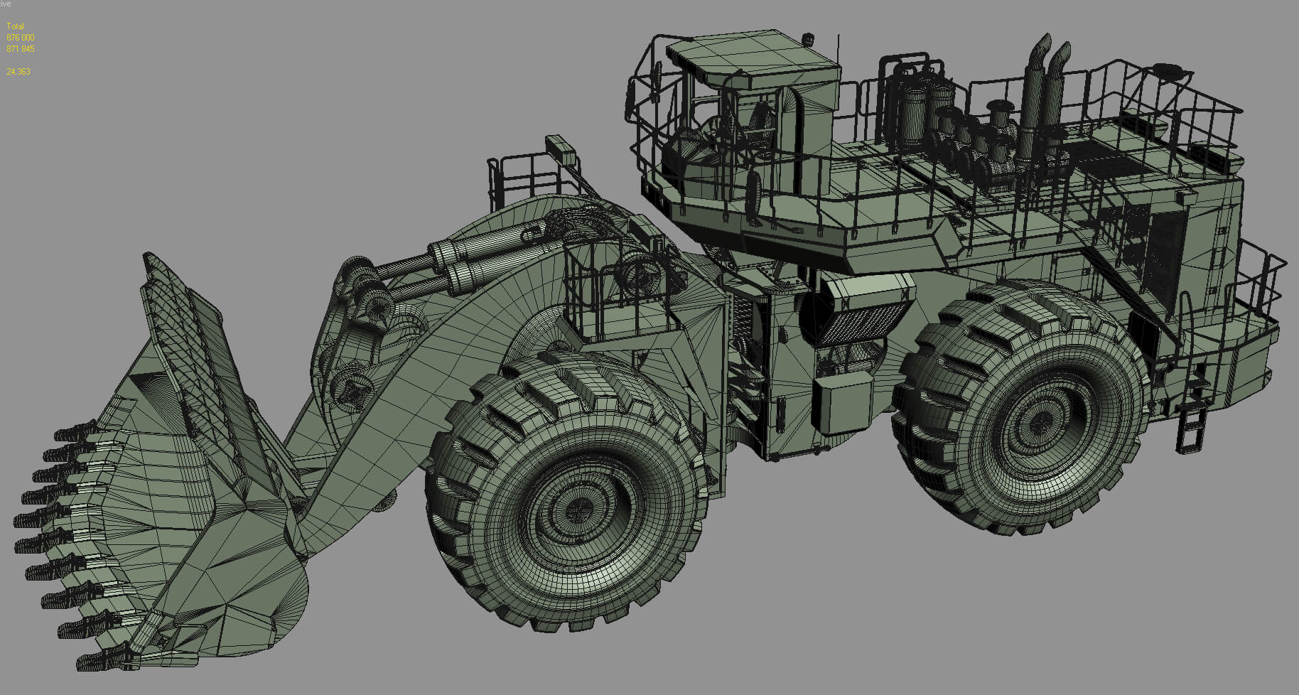Mining Loader Komatsu Wa1200 - 3D Model by modelspro