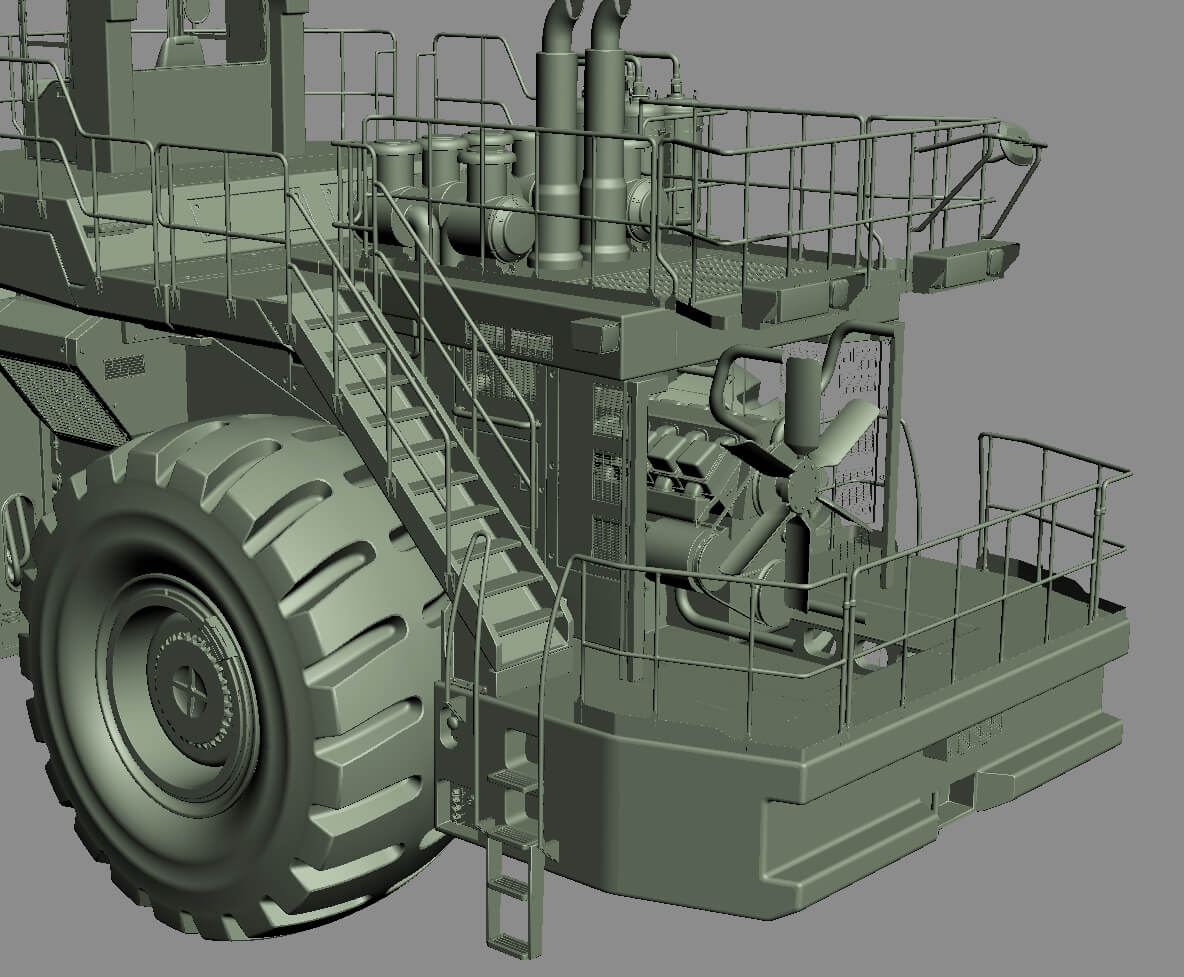 Mining Loader Komatsu Wa1200 - 3D Model by modelspro