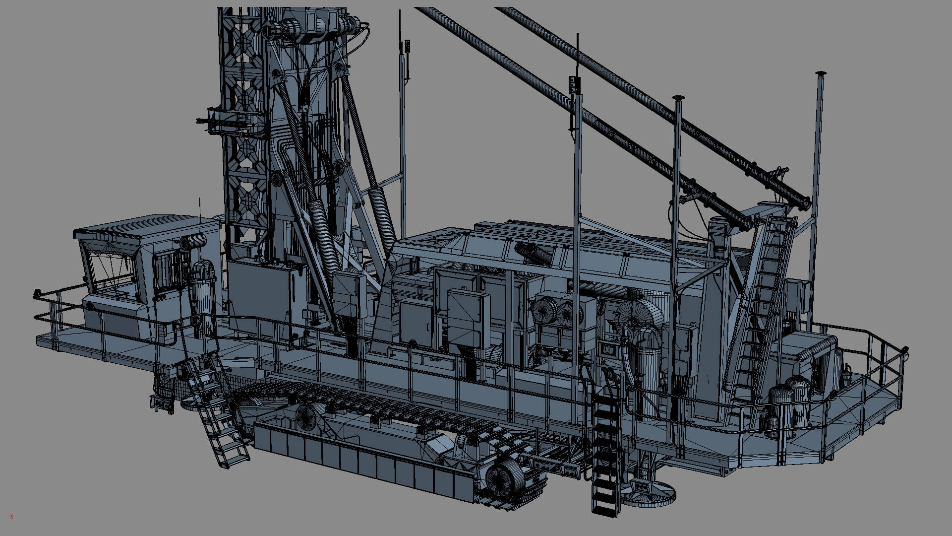 Rotary Blasthole Drill Rig Sandvik Dr416I - 3D Model by modelspro
