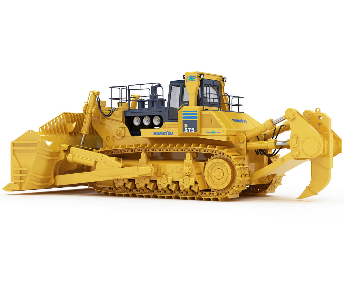 Super Dozer Komatsu D575 - 3D Model by modelspro