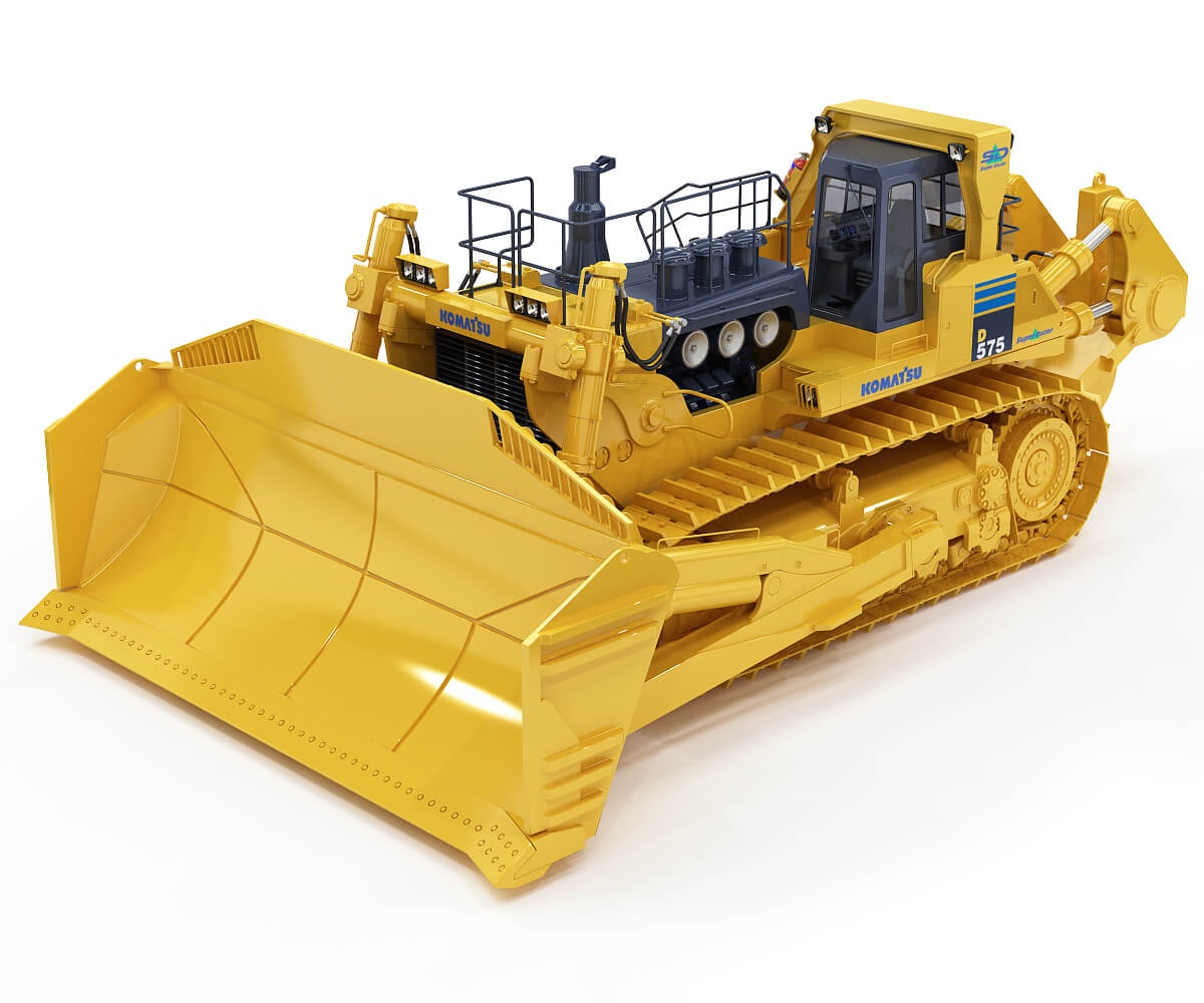 Super Dozer Komatsu D575 - 3D Model by modelspro