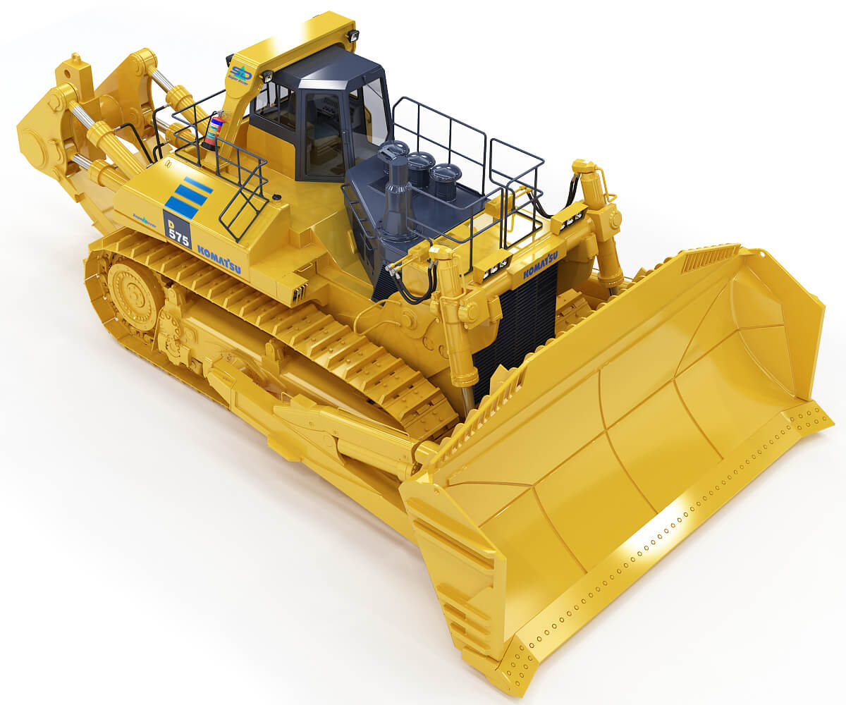 Super Dozer Komatsu D575 - 3D Model by modelspro
