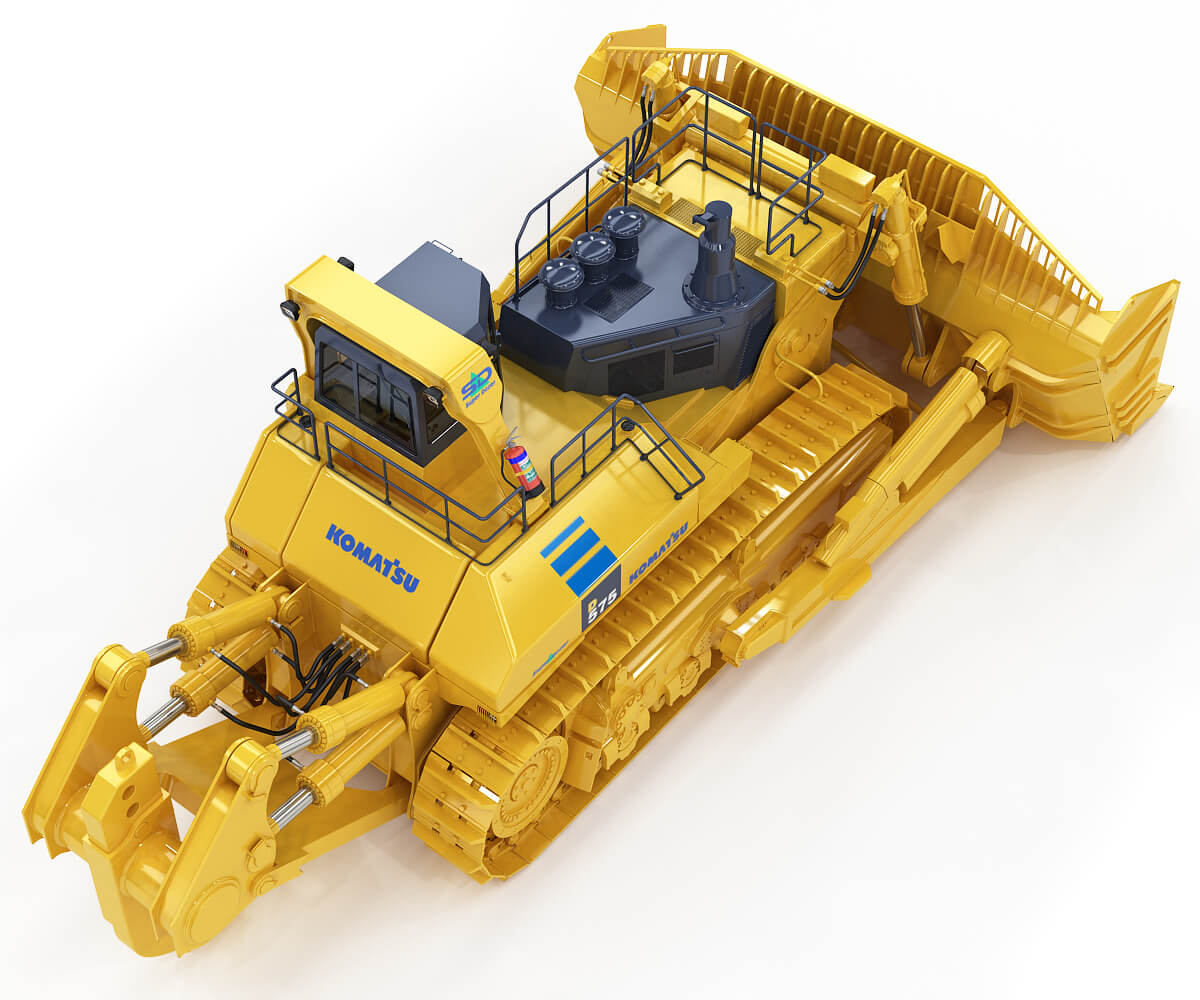 Super Dozer Komatsu D575 - 3D Model by modelspro