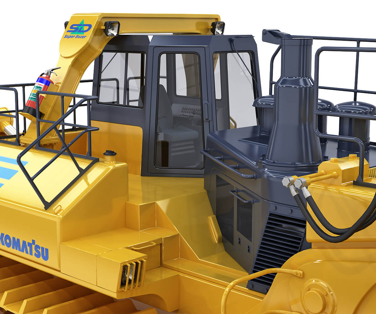 Super Dozer Komatsu D575 - 3D Model by modelspro