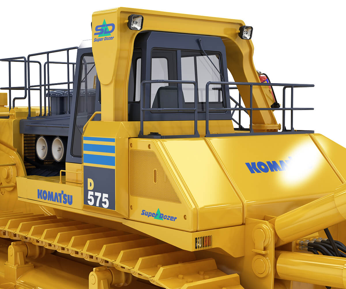 Super Dozer Komatsu D575 - 3D Model by modelspro