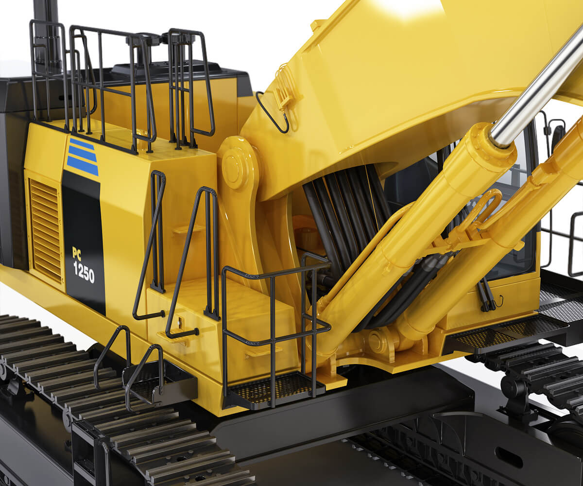 Tracked Excavator Komatsu Pc1250 - 3D Model by modelspro