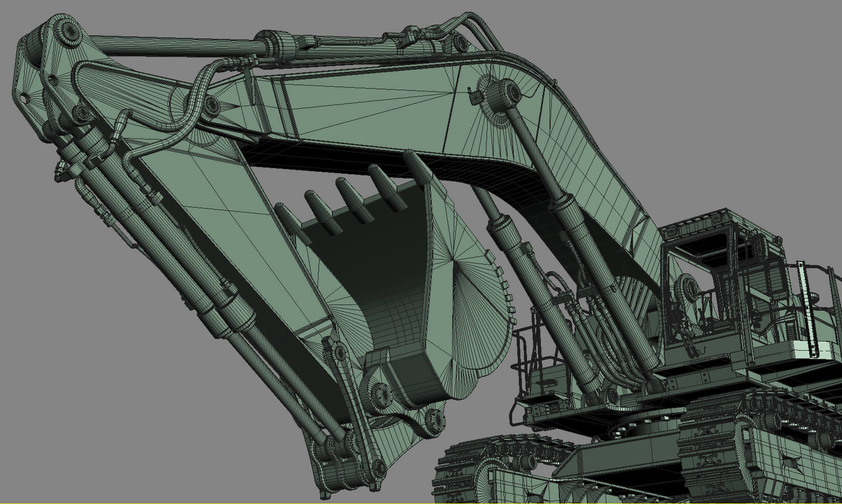 Tracked Excavator Komatsu Pc1250 - 3D Model by modelspro