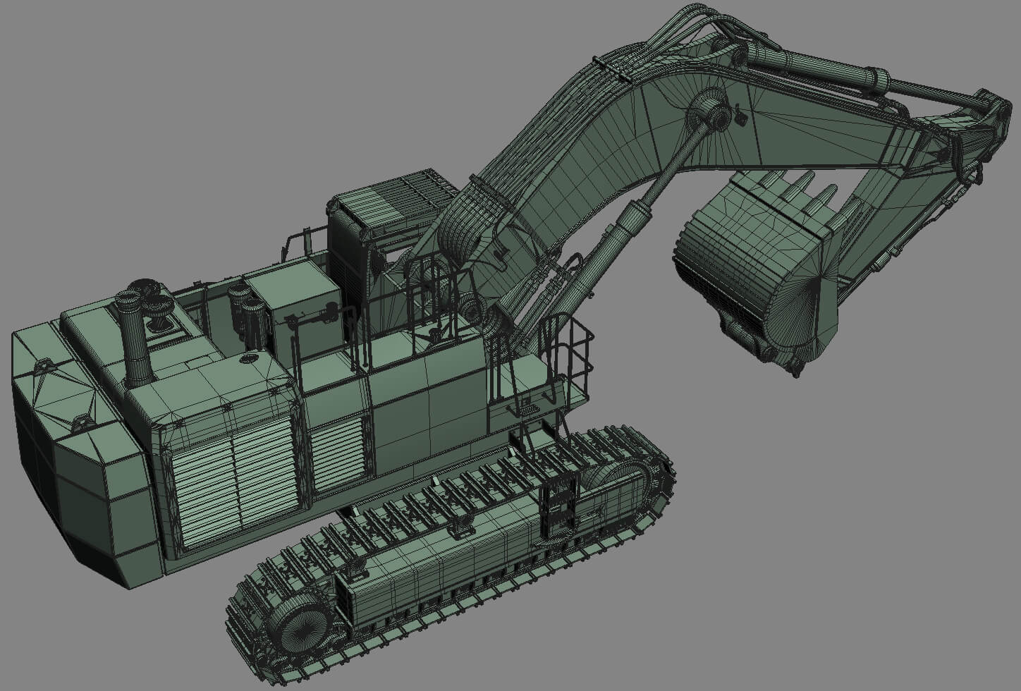 Tracked Excavator Komatsu Pc1250 - 3D Model by modelspro