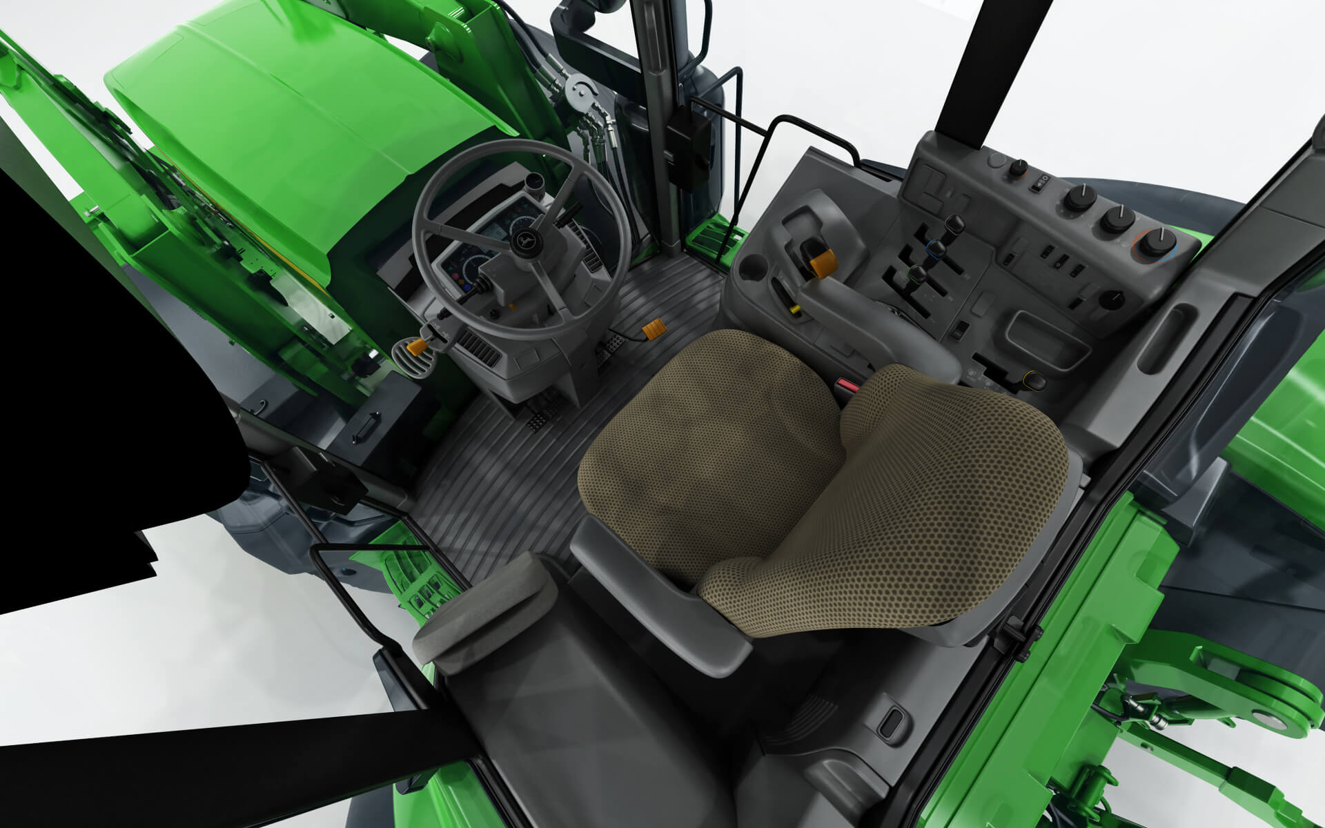 Tractor John Deere 6195M Utility With Loader - 3D Model by modelspro