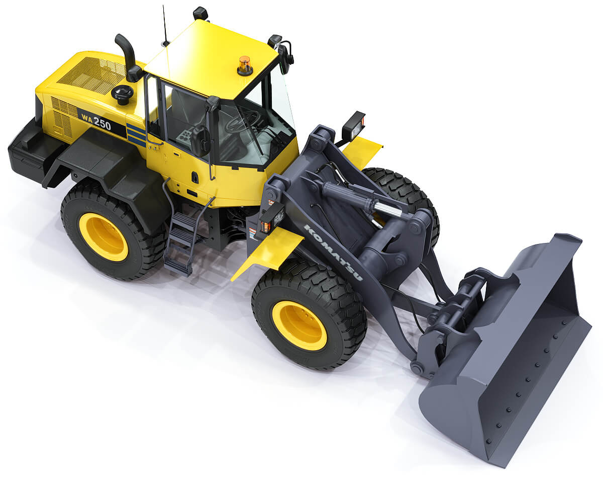 Wheel Loader Komatsu WA250 - 3D Model by modelspro