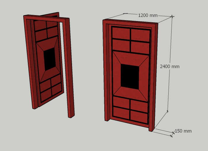 1200 X 2400 MM DOOR 3D Render, Digital Art by modernman