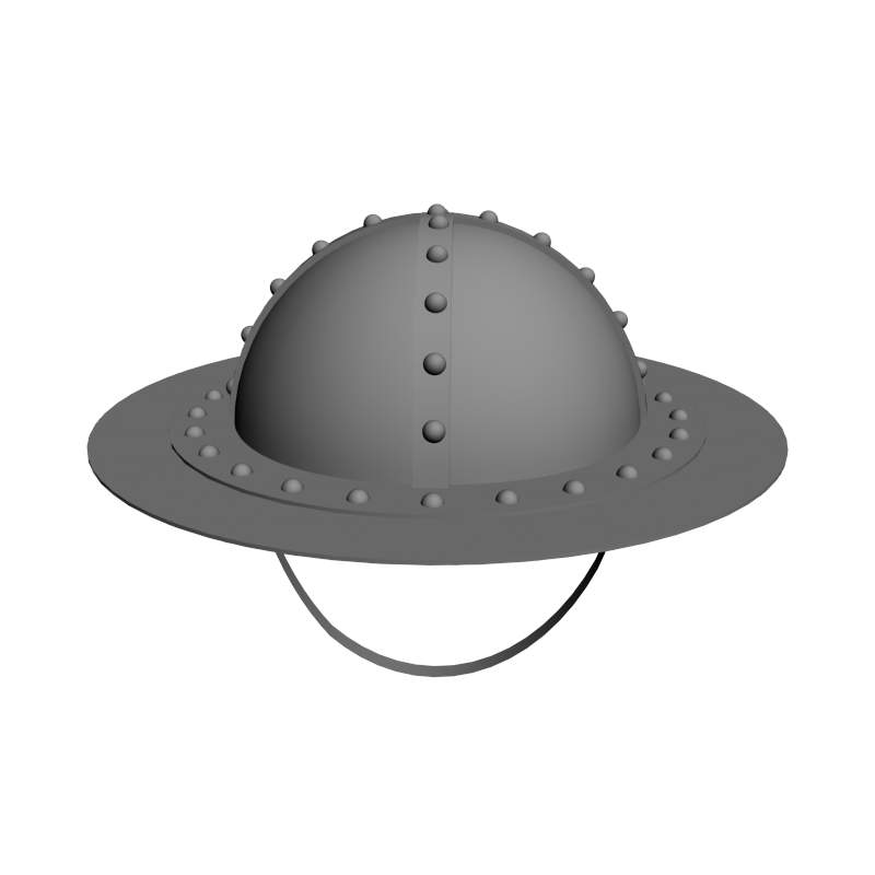 Infantry man round helmet - 3D Model by modimodi