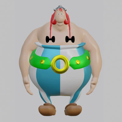 Obelix The Gaulois - 3D Model by Modsangli