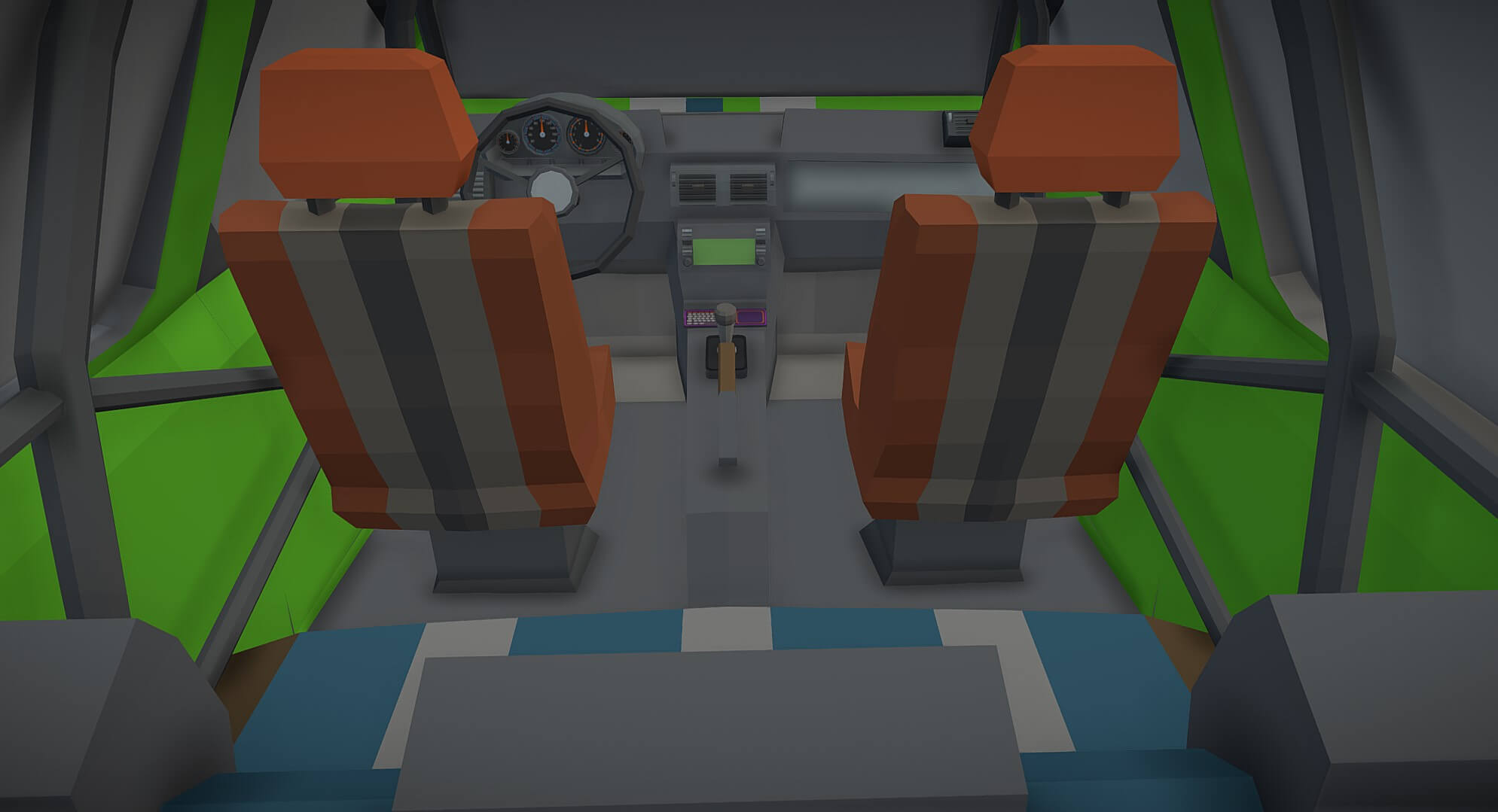 Low Poly Post Apocalypse Simple Sport Car - 3D Model by Modus_Studio