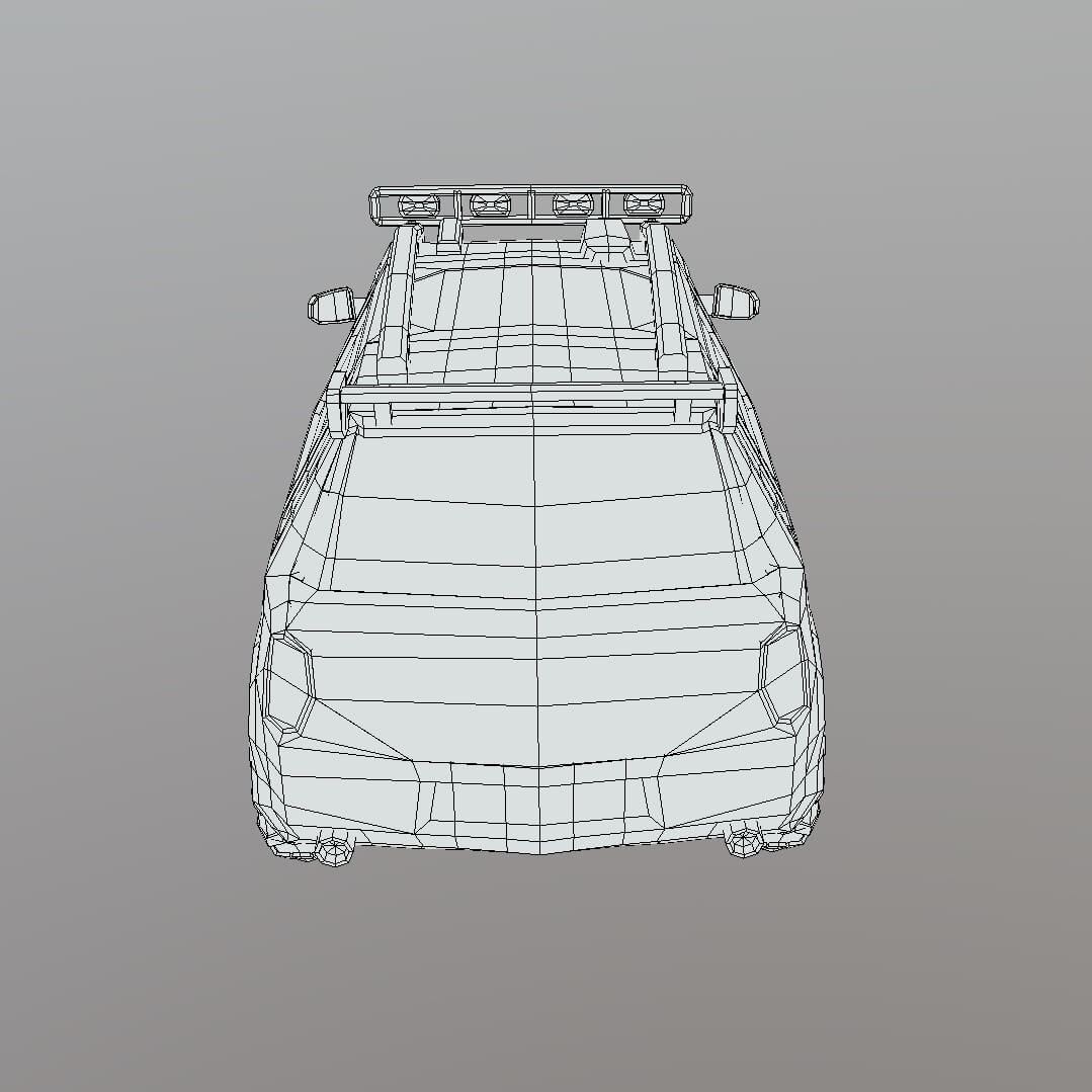 Low Poly Post Apocalypse Simple Sport Car - 3D Model by Modus_Studio