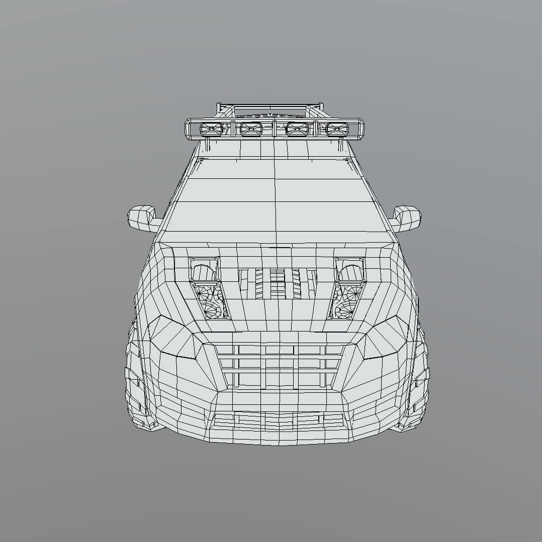 Low Poly Post Apocalypse Simple Sport Car - 3D Model by Modus_Studio