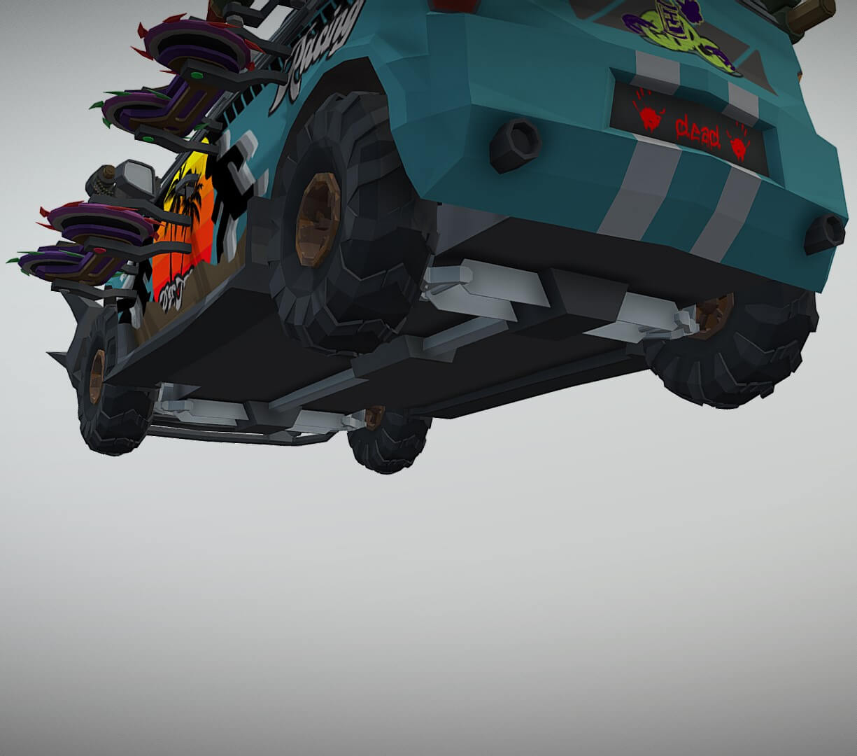 Low Poly Post Apocalypse Sport Car - 3D Model by Modus_Studio