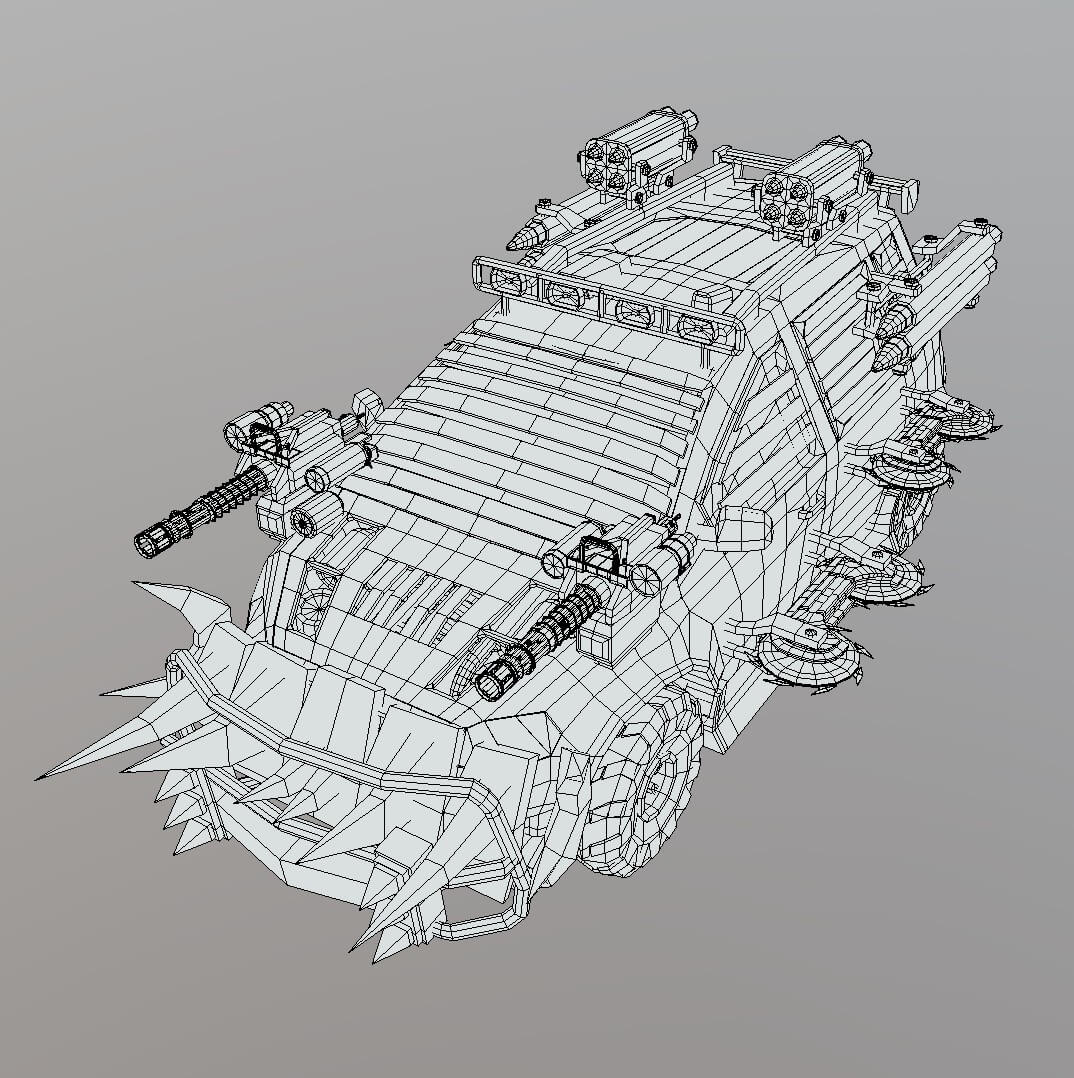 Low Poly Post Apocalypse Sport Car - 3D Model by Modus_Studio