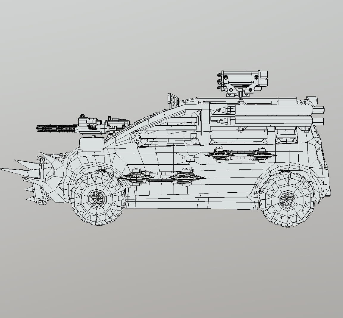 Low Poly Post Apocalypse Sport Car - 3D Model by Modus_Studio