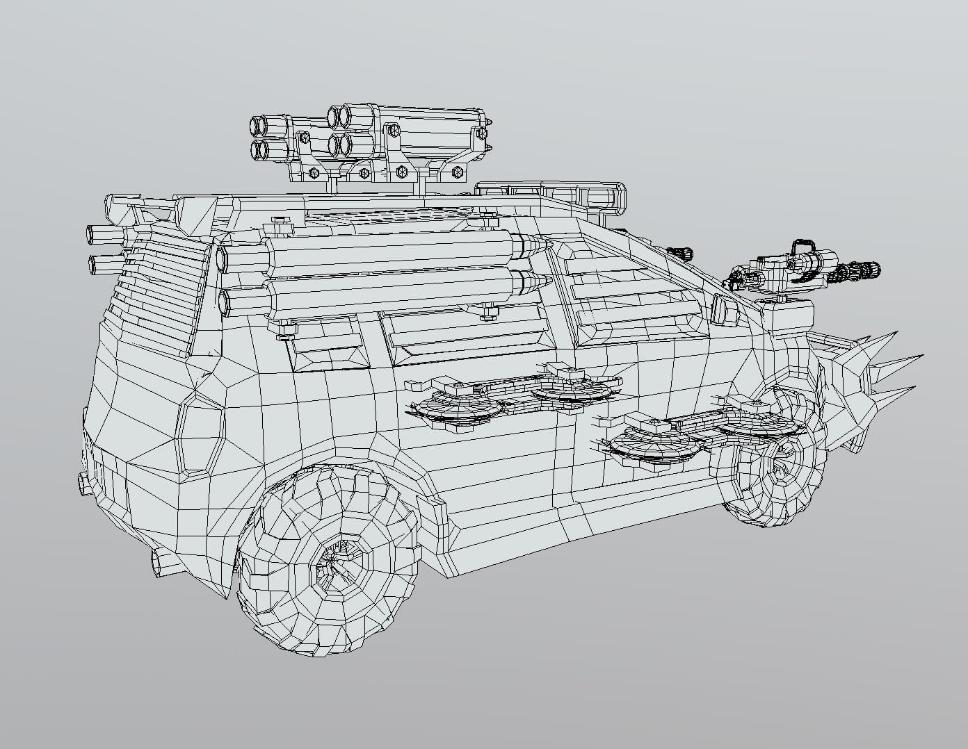 Low Poly Post Apocalypse Sport Car - 3D Model by Modus_Studio