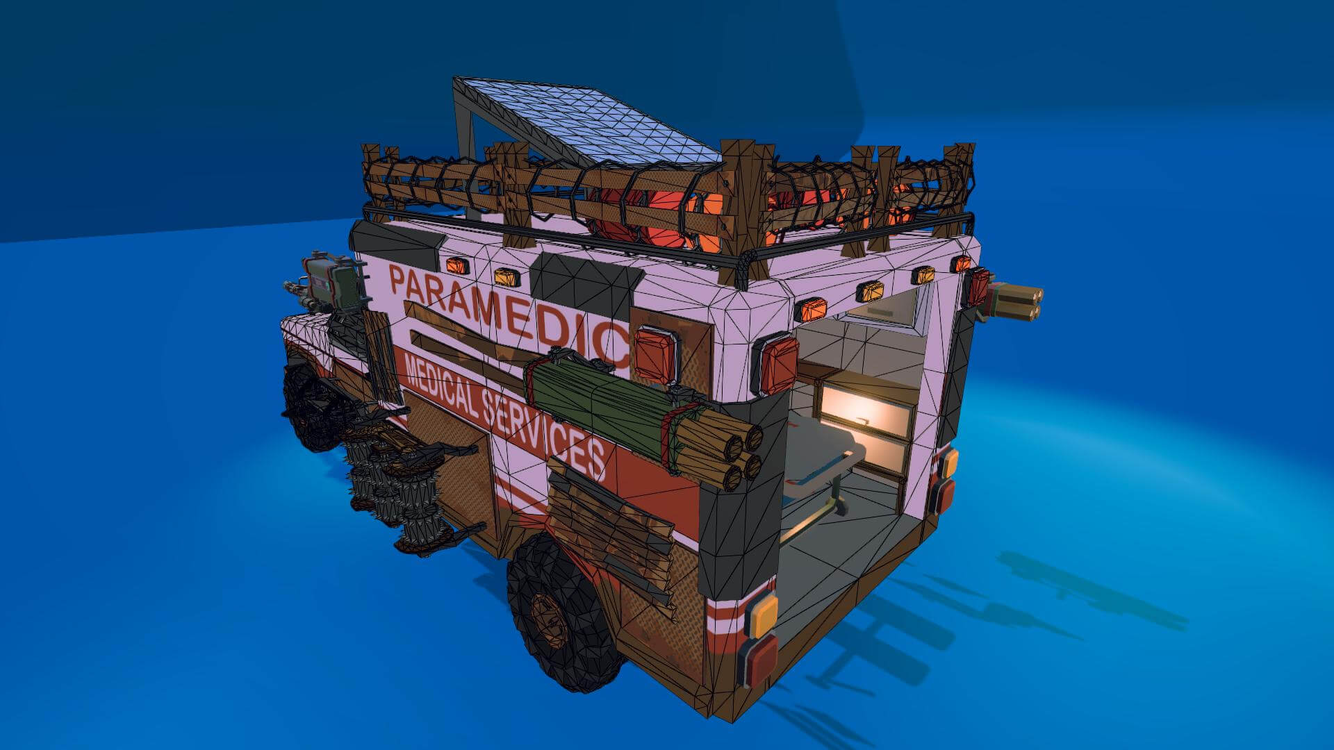 Post Apocalypse Ambulance - 3D Model by Modus_Studio