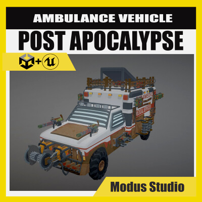 Post Apocalypse Ambulance - 3D Model by Modus_Studio