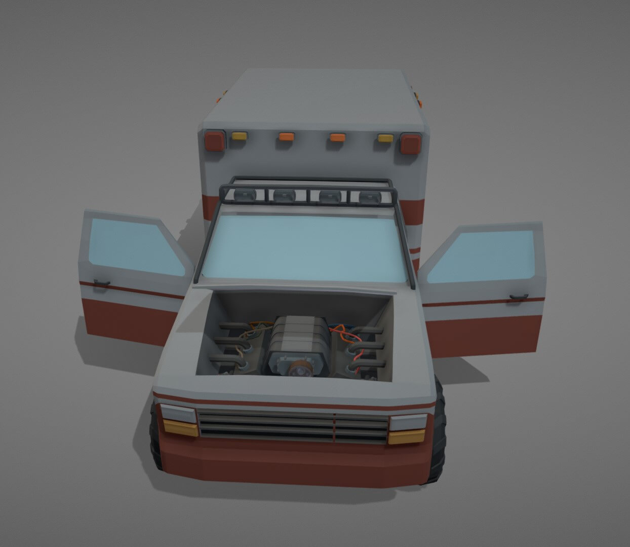 Simple Ambulance - 3D Model by Modus_Studio
