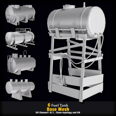 6 Fuel Tank Base Mesh - 3D Model by Mohadese Farzi
