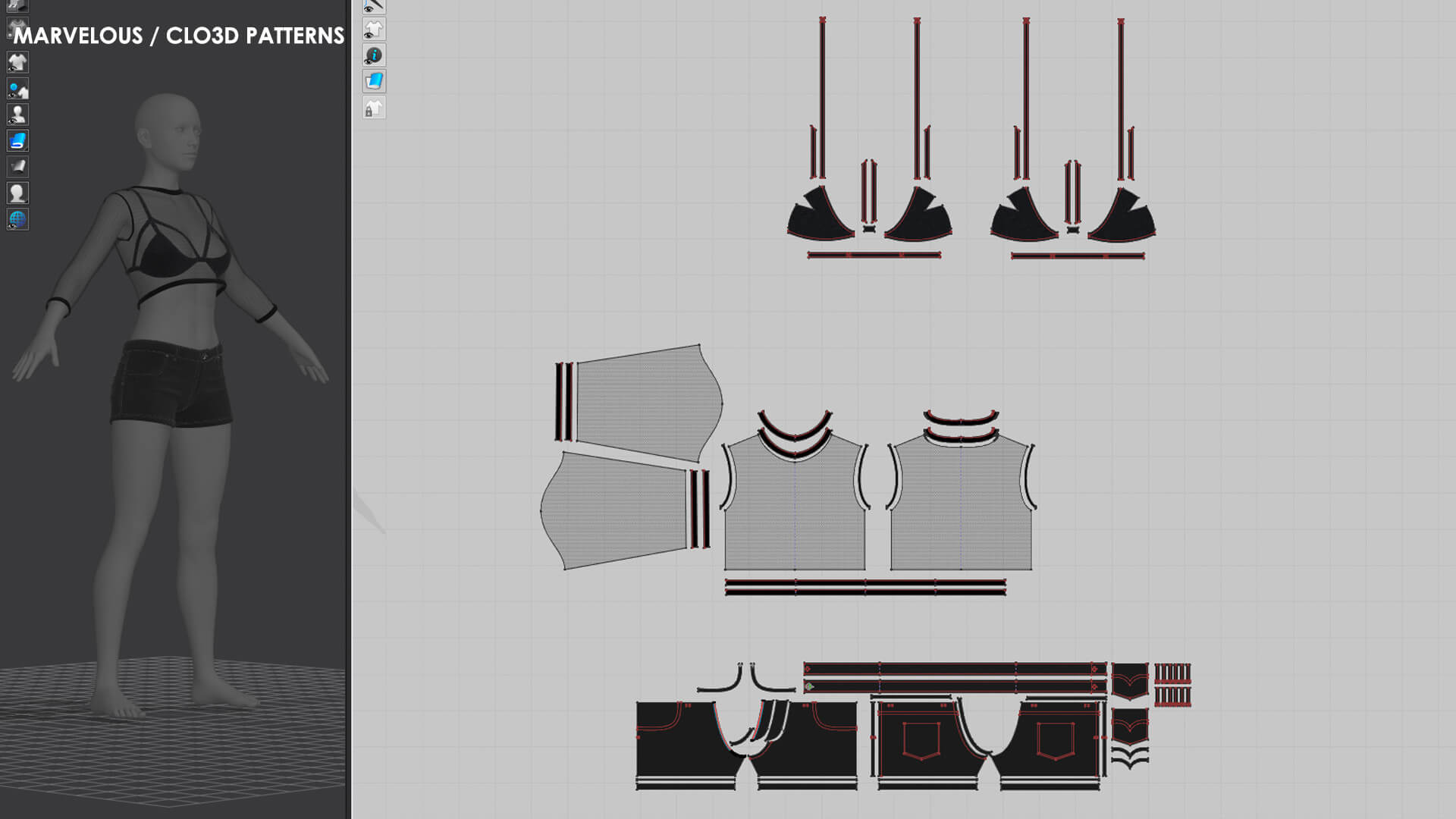 Girl's Outfit 21 - Marvelous / CLO 3D Model by mohamadsolaty