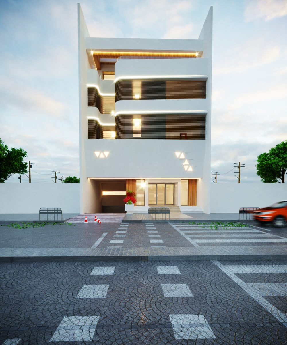 A 3D Model of a Multi-Story Residential Building by mohamed altaher ...