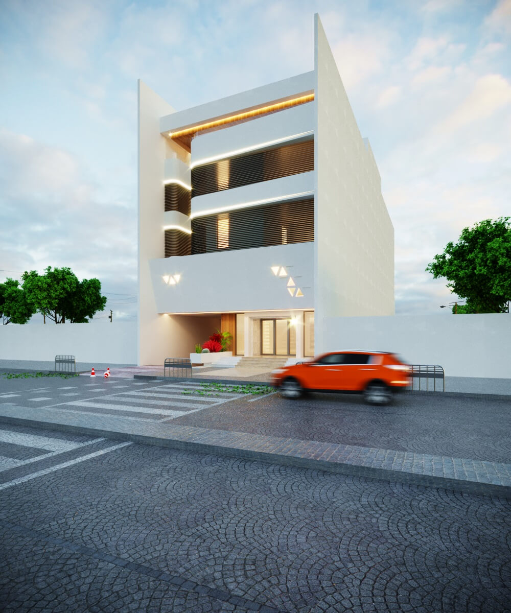 A 3D Model of a Multi-Story Residential Building by mohamed altaher ...