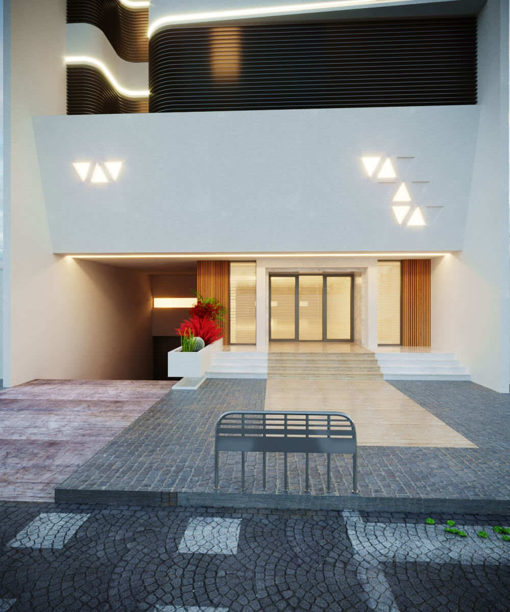 A 3D Model of a Multi-Story Residential Building by mohamed altaher ...