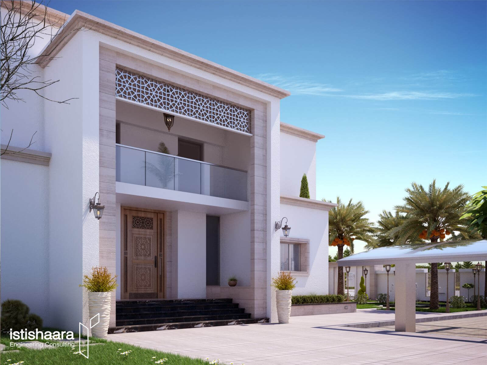 A 3D Model of a Two-Story House in The Classic Style by mohamed altaher ...