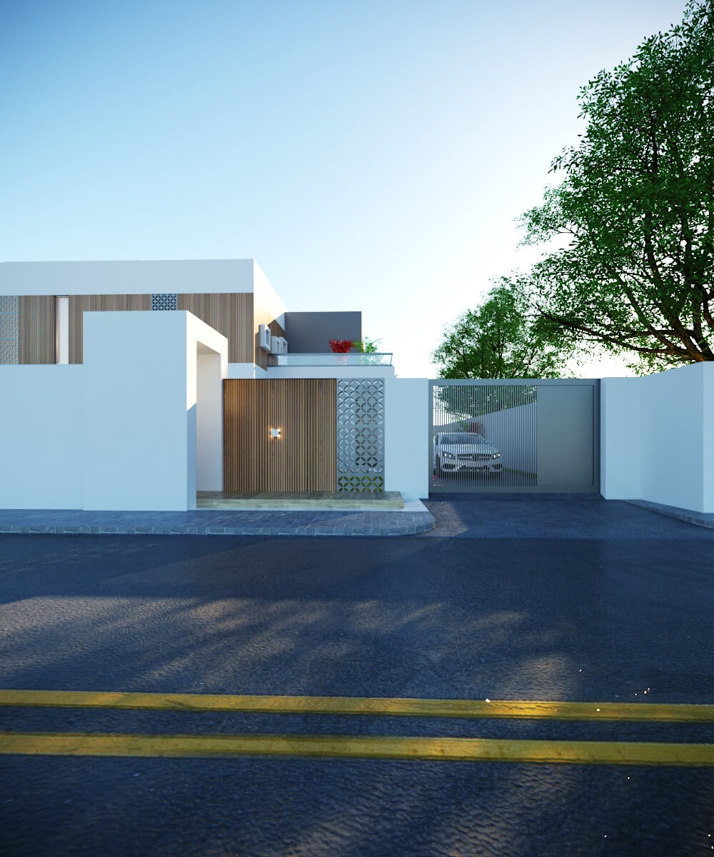 Two-Story Exterior Scene 3D Model Low Poly 3D Model by mohamed altaher ...