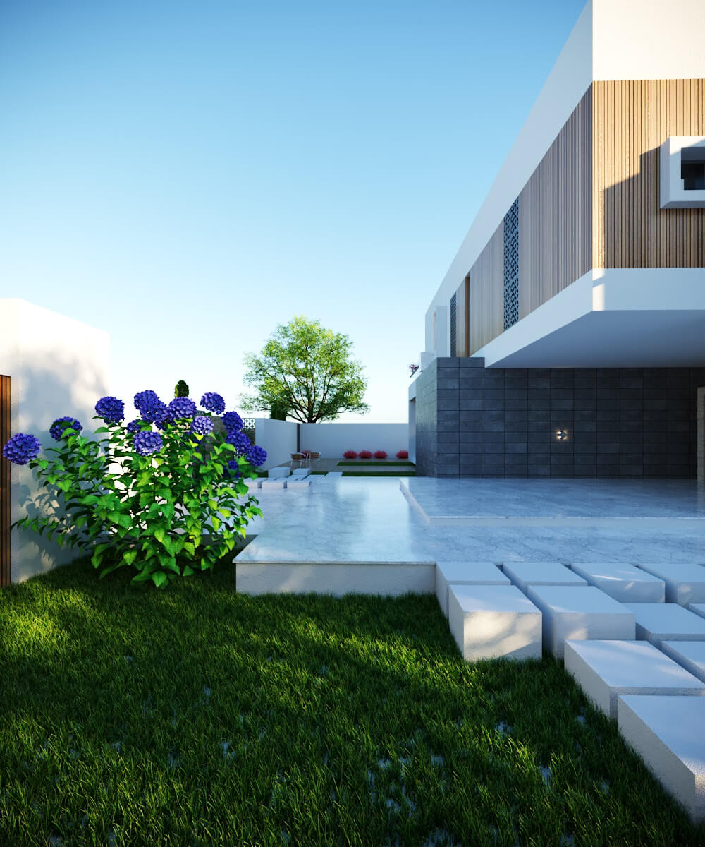 Two-Story Exterior Scene 3D Model Low Poly 3D Model by mohamed altaher ...