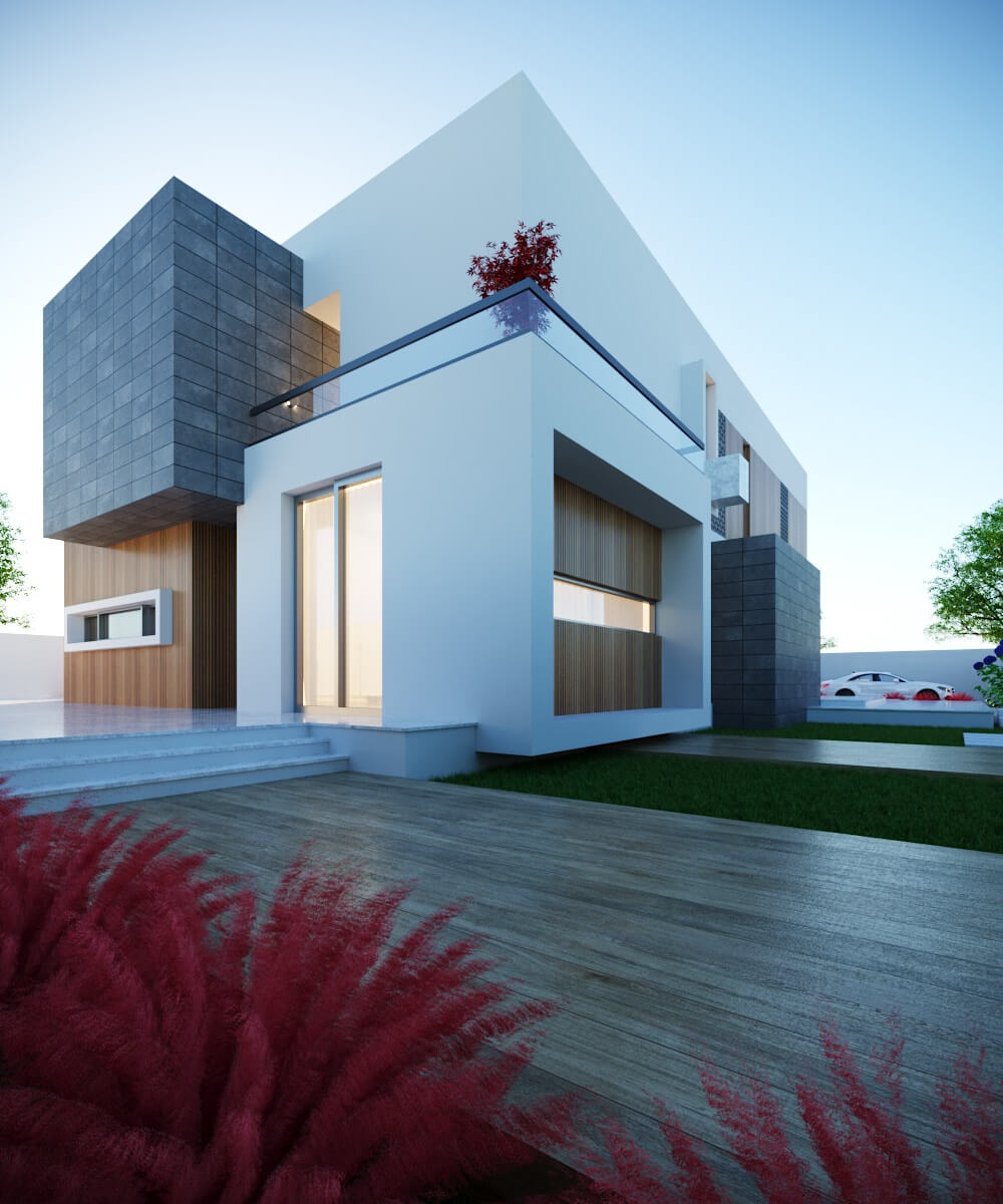 Two-Story Exterior Scene 3D Model Low Poly 3D Model by mohamed altaher ...