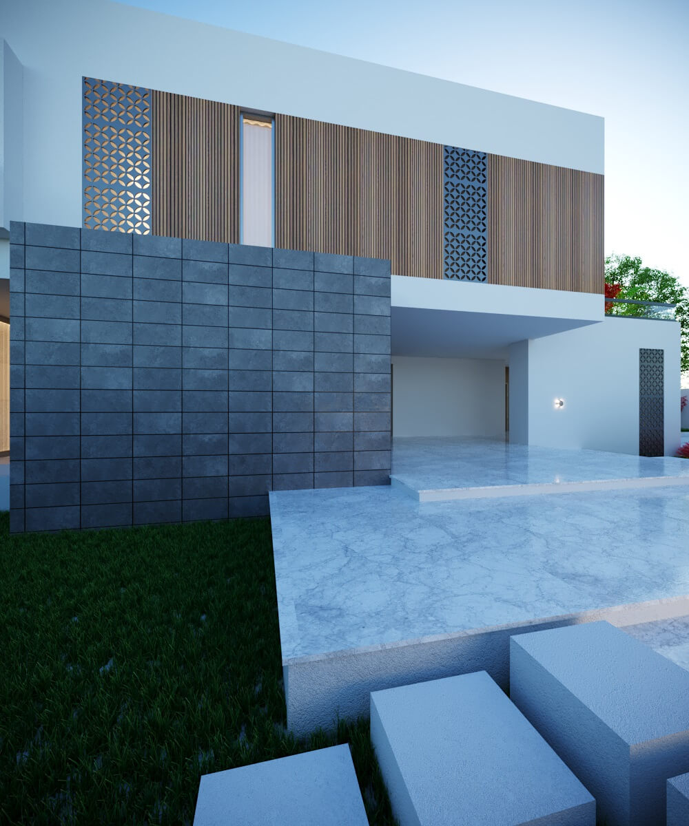 Two-Story Exterior Scene 3D Model Low Poly 3D Model by mohamed altaher ...
