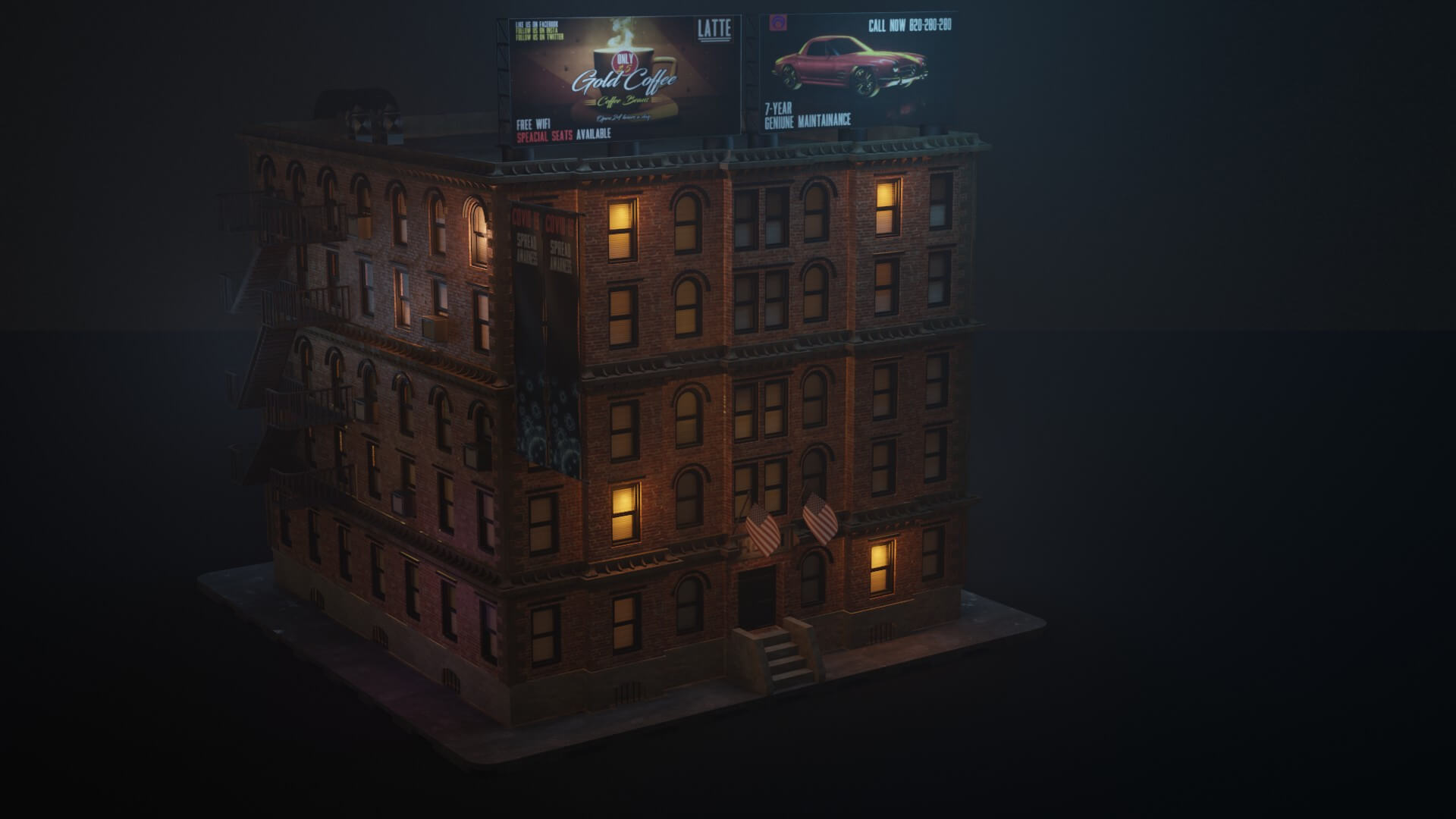 Hotel New York - 3D Model by mohamedhany4521