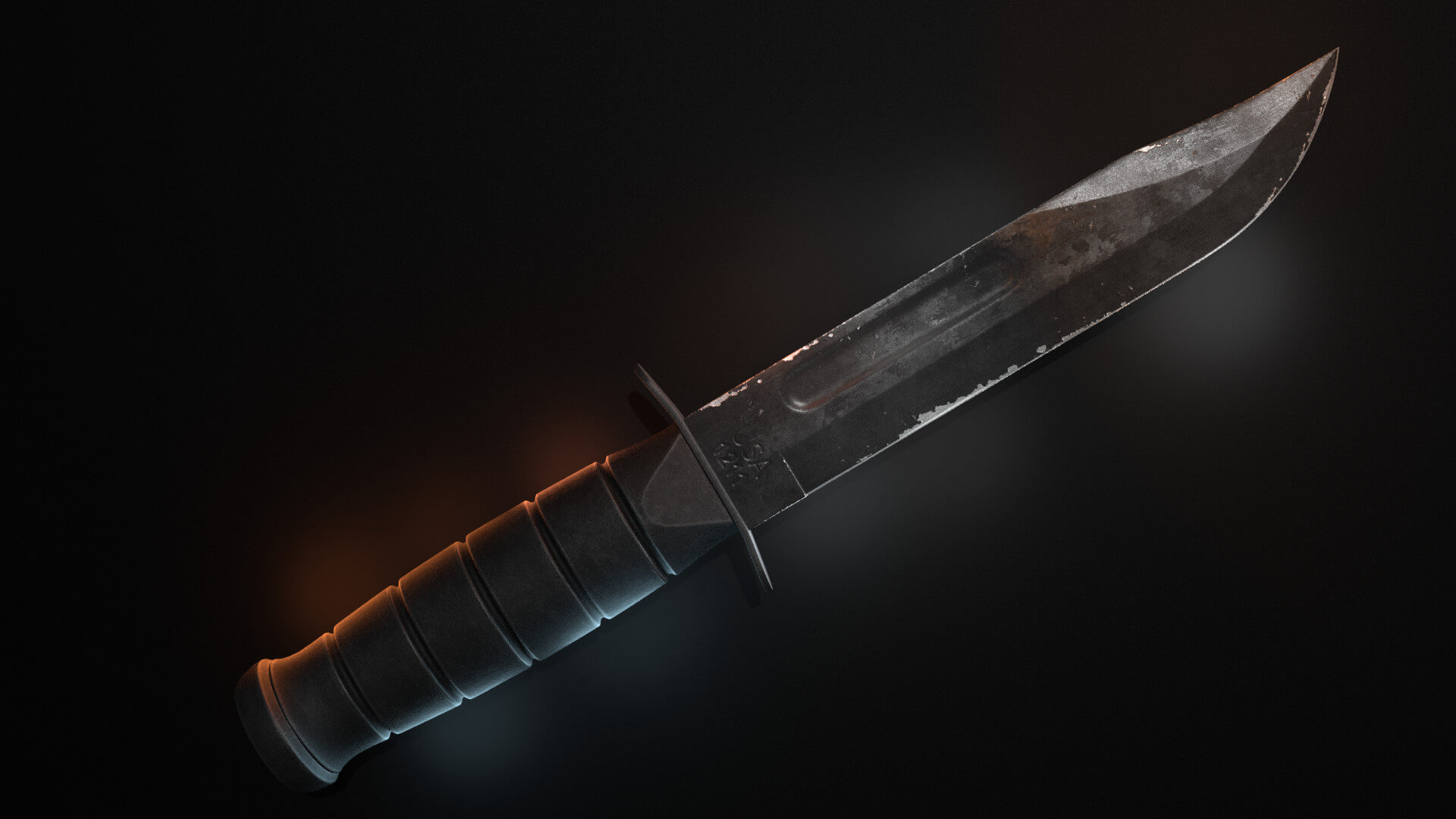 Ka-Bar Knife 3D Model by mohamedhany4521