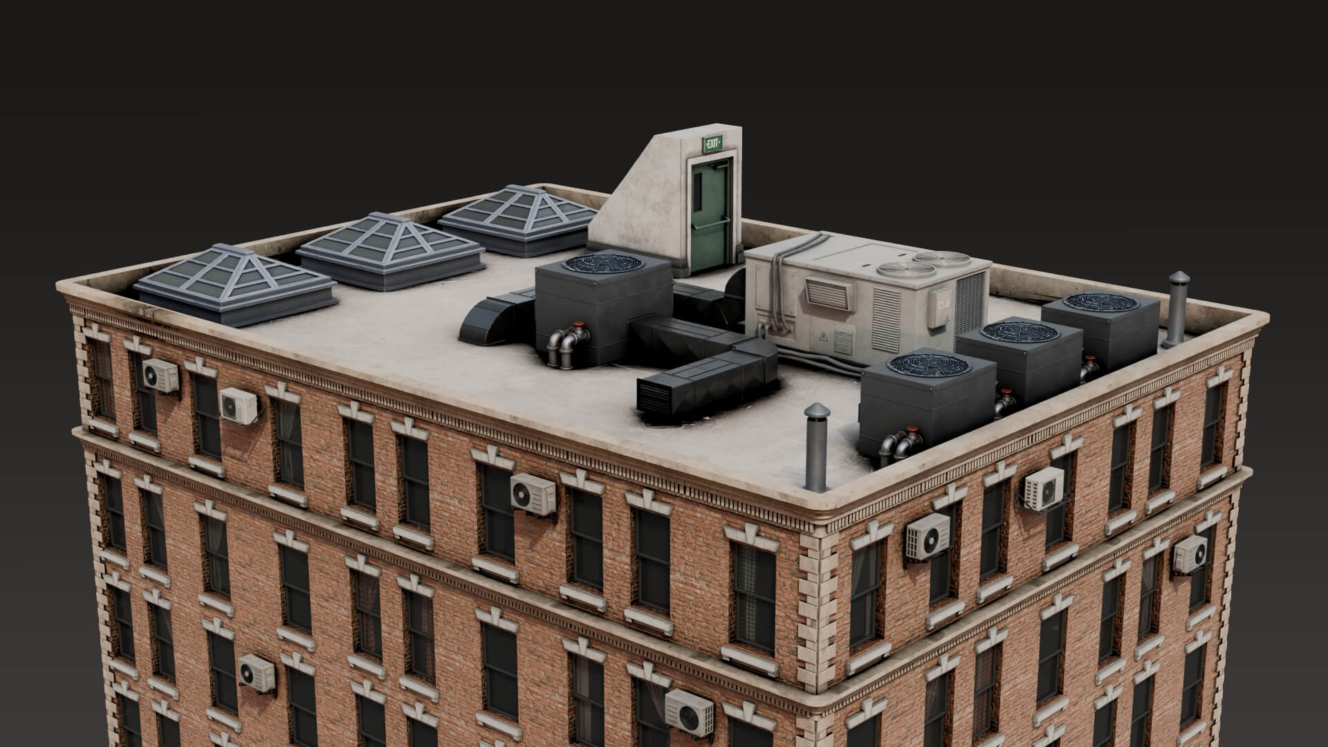 New York Style City Building - 3D Model by mohamedhany4521