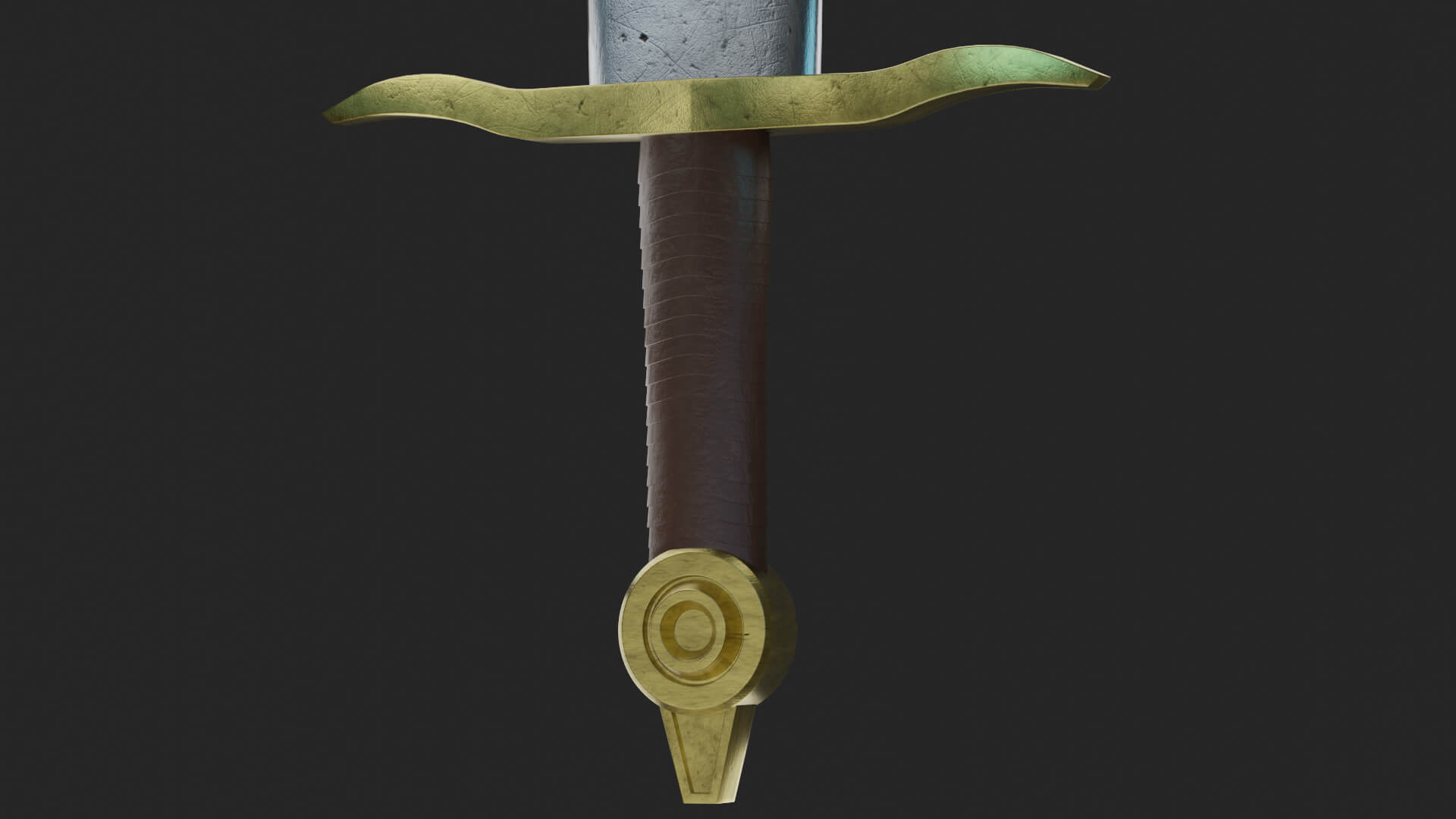 Realistic Sword - Steel and Gold 3D Model by mohamedhany4521