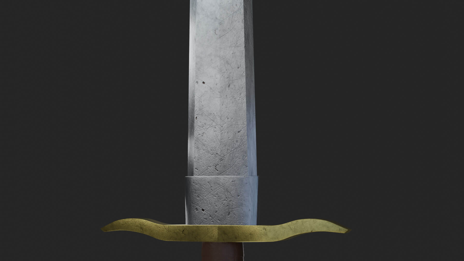 Realistic Sword - Steel and Gold 3D Model by mohamedhany4521